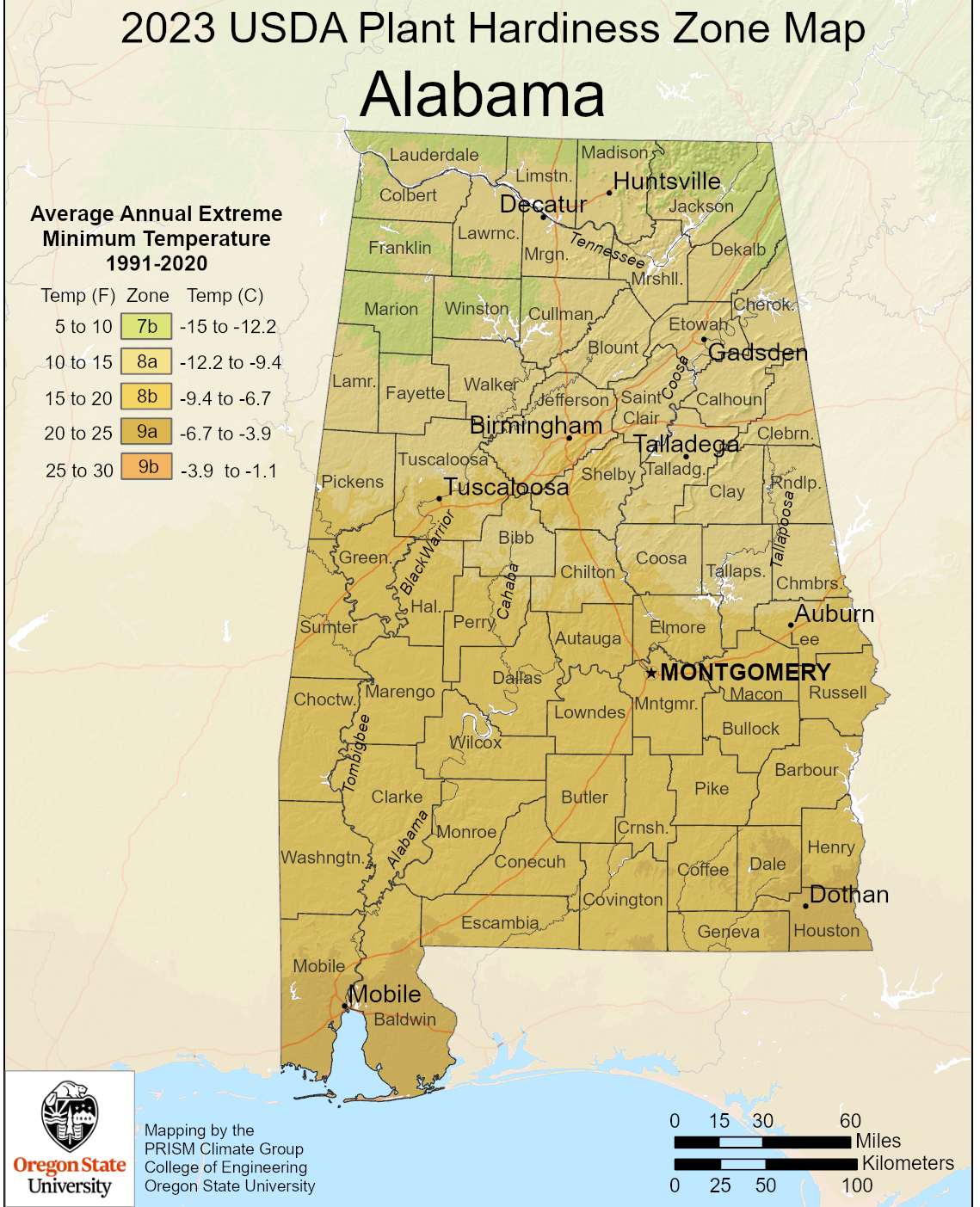 USDA releases updated hardiness zone map, Black Belt completely in Zone ...